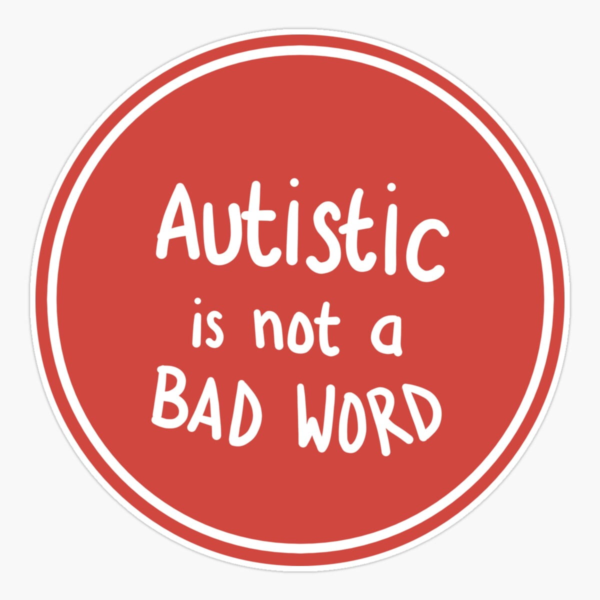 Maneki Autistic Is Not A Bad Word Er, Phone Decal Water Bottle Stickers ...