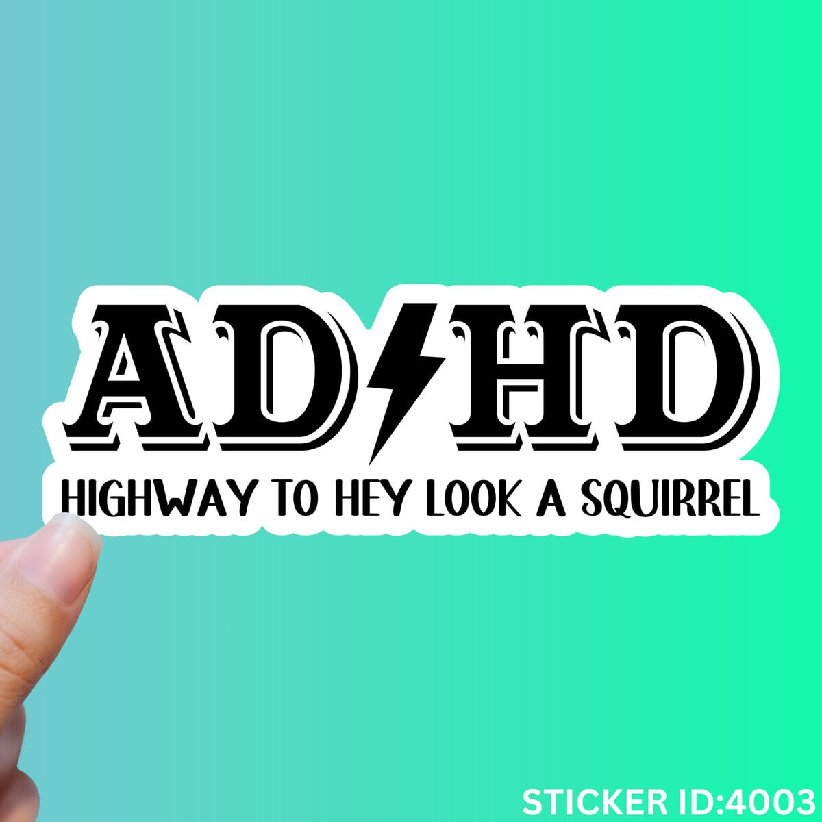 Maneki Autistic Sticker, Funny Sticker, Hey Look A Squirrel Sticker ...