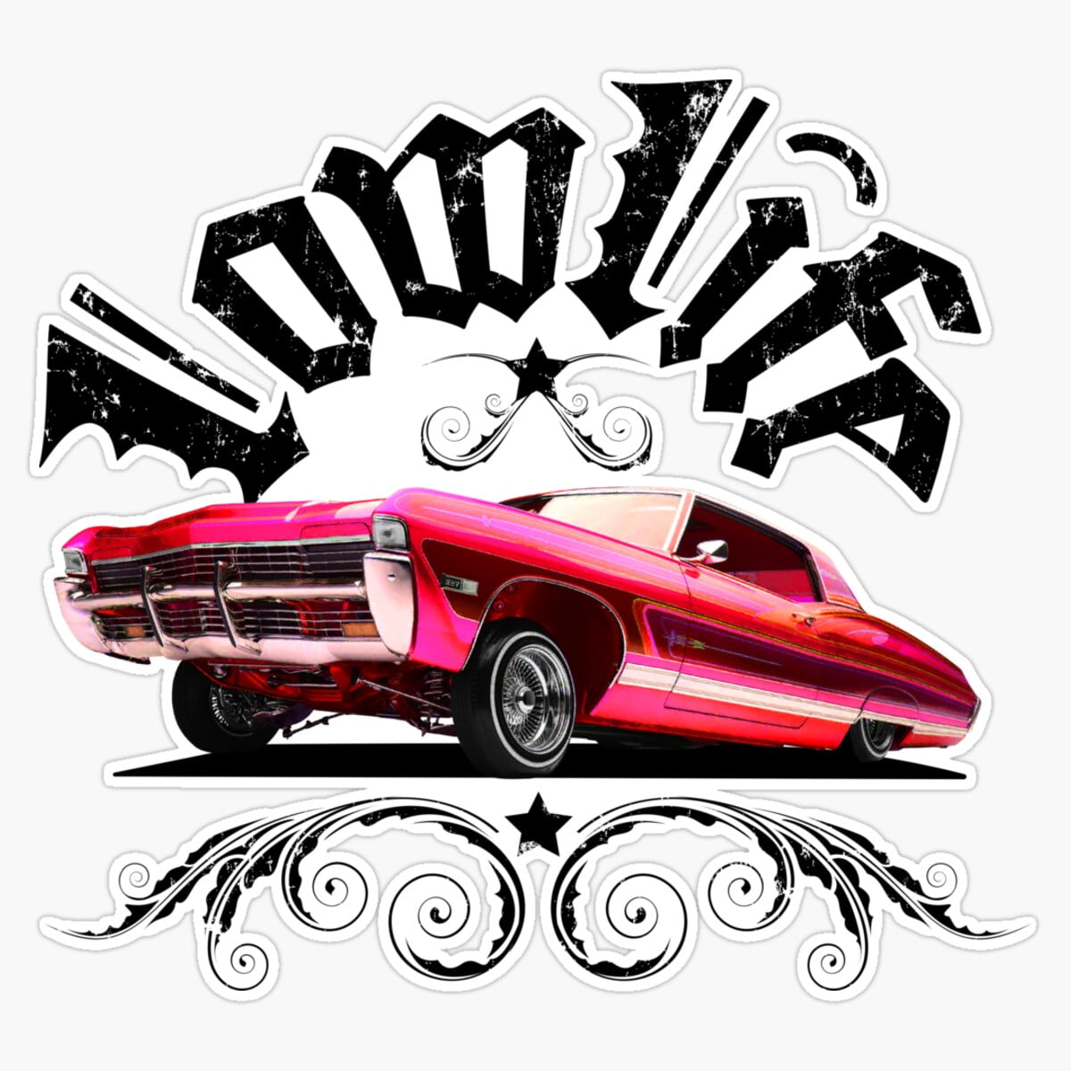 Maneki Auto Series 327 Lowrider Er, Phone Decal Water Bottle Stickers ...