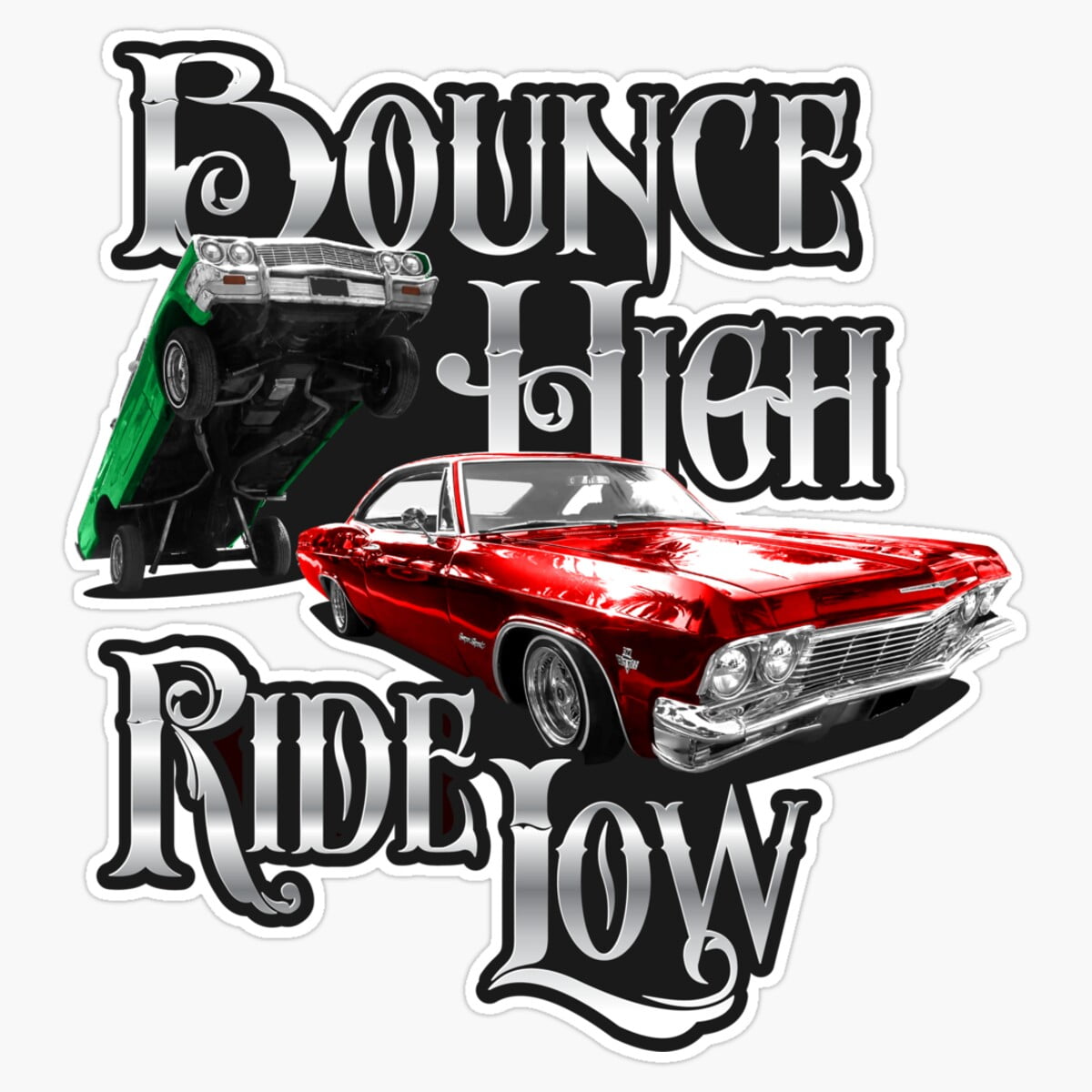 Maneki Auto Series Bounce High Ride Low Lowriders Er, Phone Decal Water ...