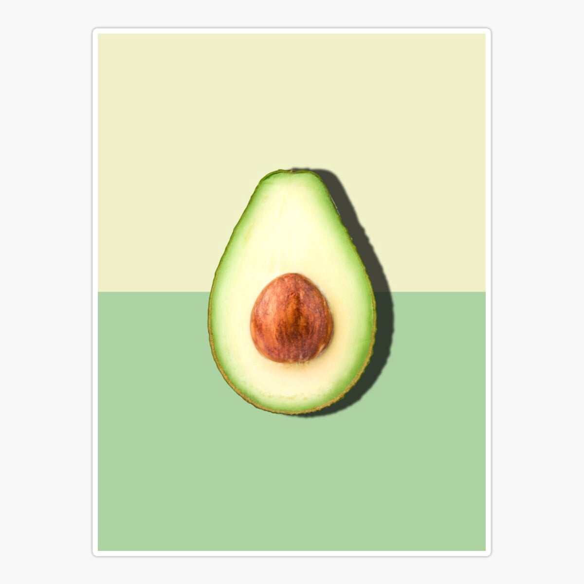 Maneki Avocado Hal Slice Tropical Ruit Sticker, Phone Decal Water ...
