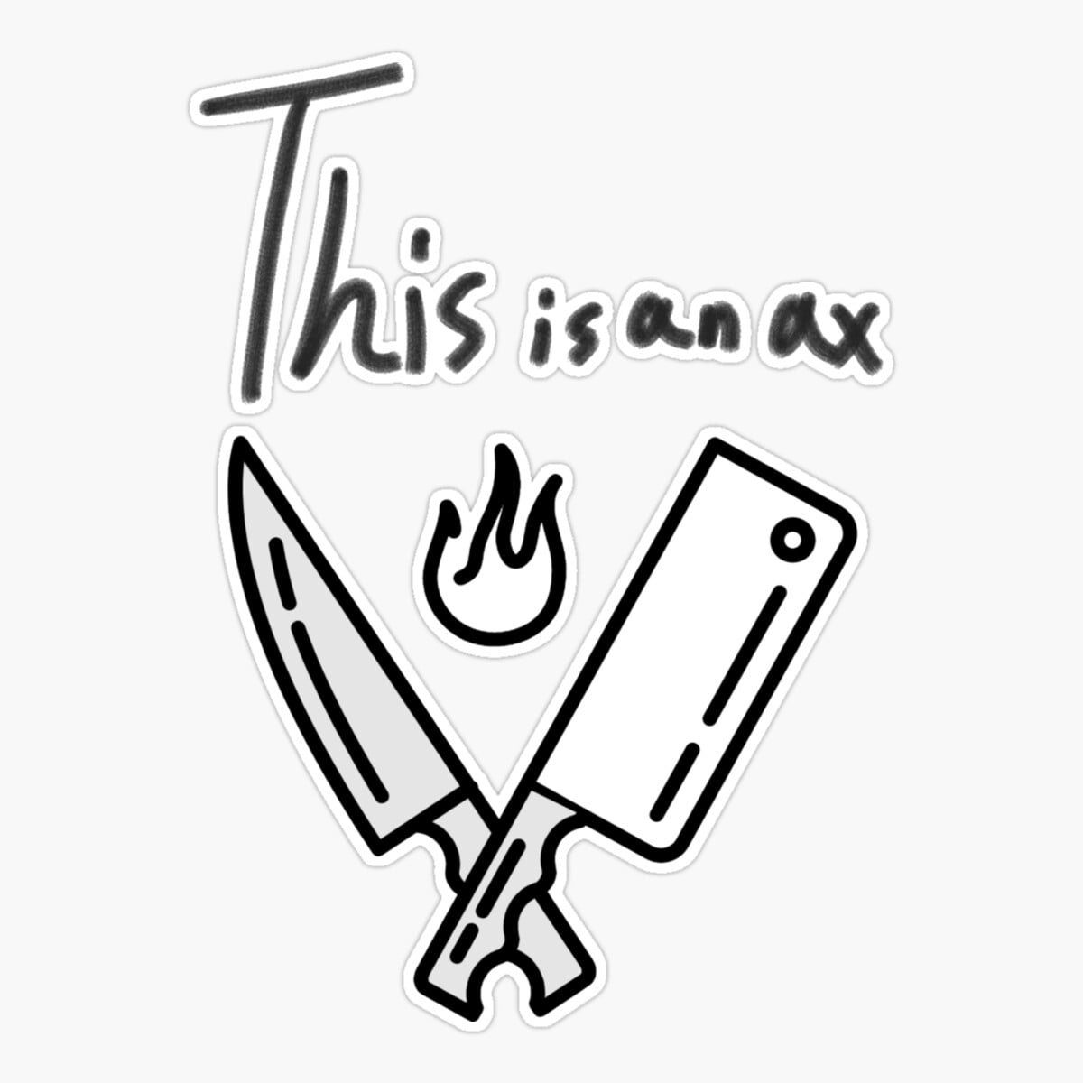 Maneki Axe Throwing Saying Sticker, Phone Decal Water Bottle Stickers ...