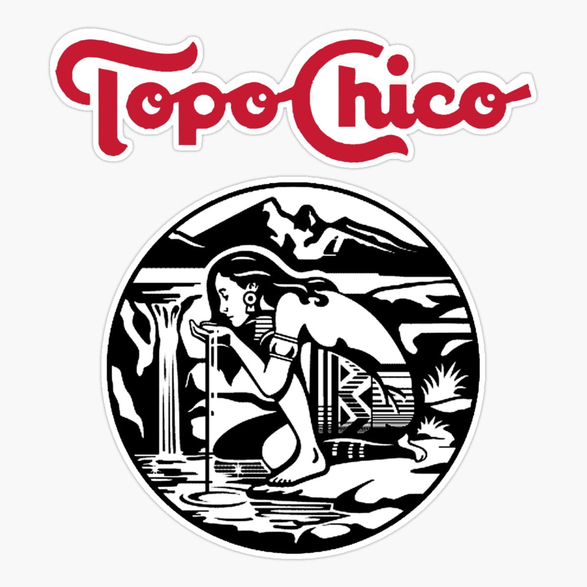 Maneki Aztec Princess - Topo Chico Agua Mineral Logo (Sparkling Mineral ...