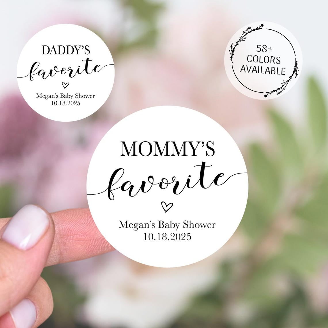 Maneki Baby Shower Favors Labels, Baby Shower Candy Bags Ers, Mommy'S ...