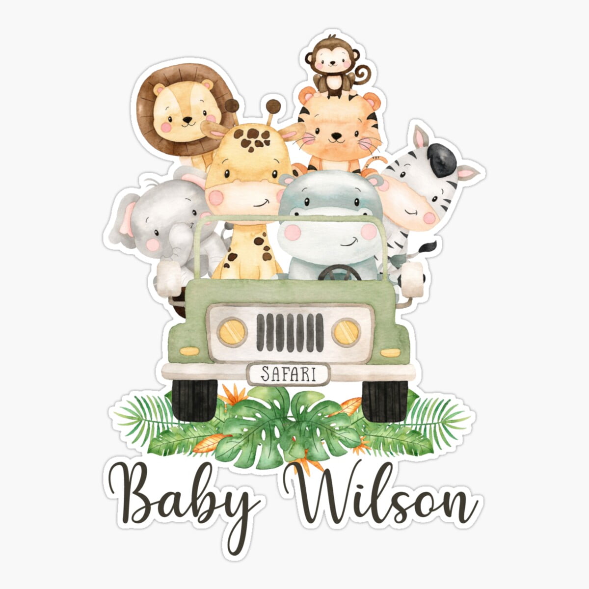 Maneki Baby Wilson - Baby Animal Safari Nursery Er, Phone Decal Water ...