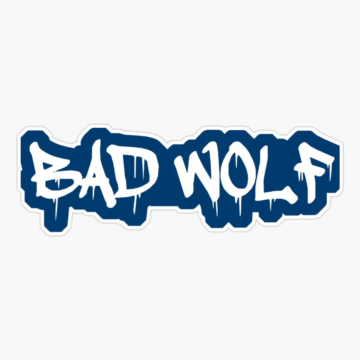 Maneki Bad Wolf Spray Painted In White For Shirts Er, Phone Decal Water ...