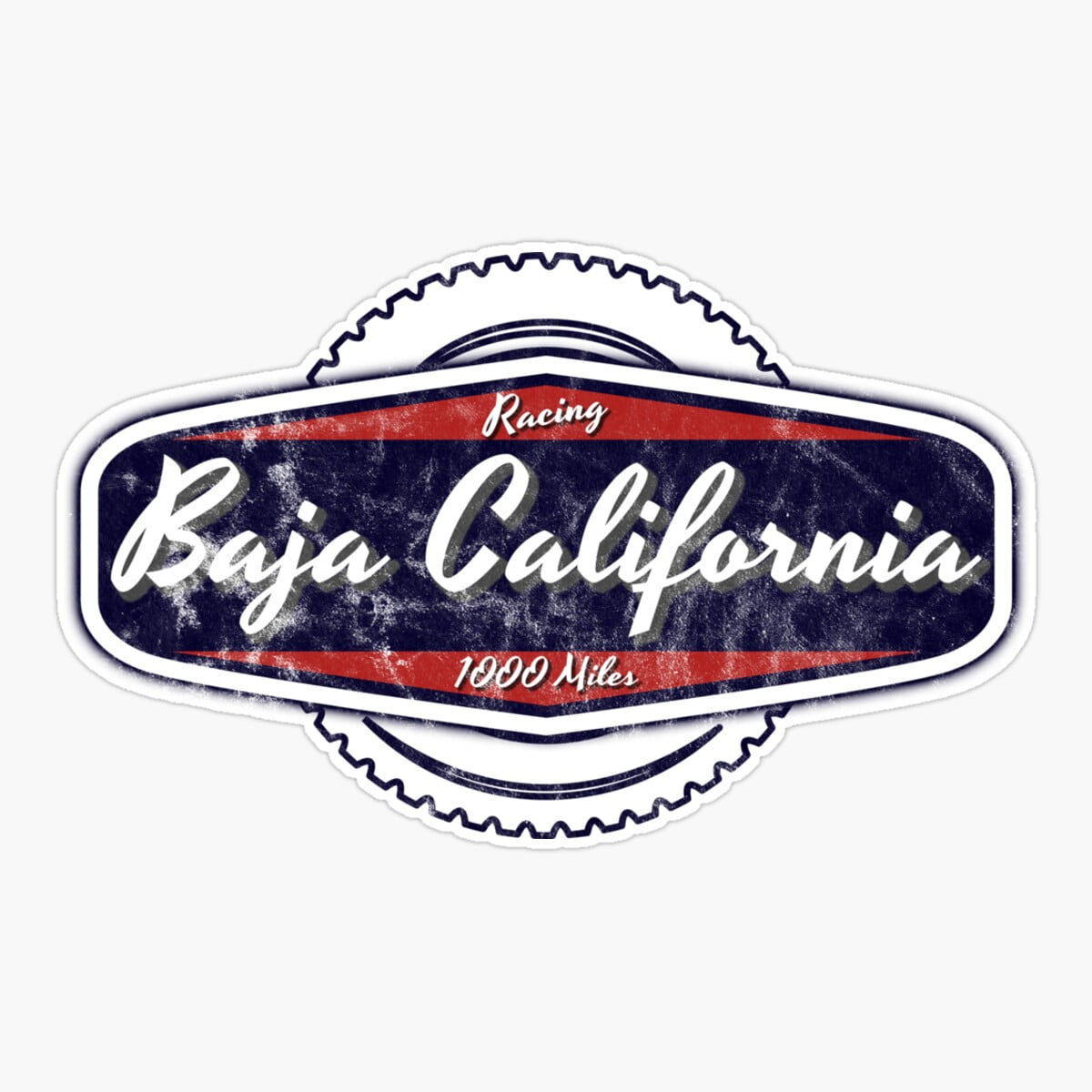 Maneki Baja Caliornia Racing - 1000 Miles Sticker, Phone Decal Water ...