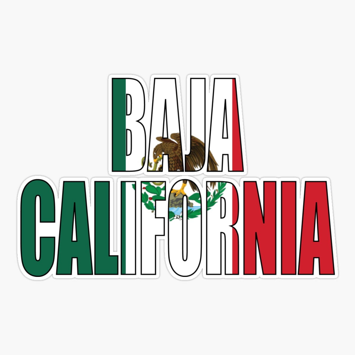 Maneki Baja Caliornia Sticker, Phone Decal Water Bottle Stickers Car ...