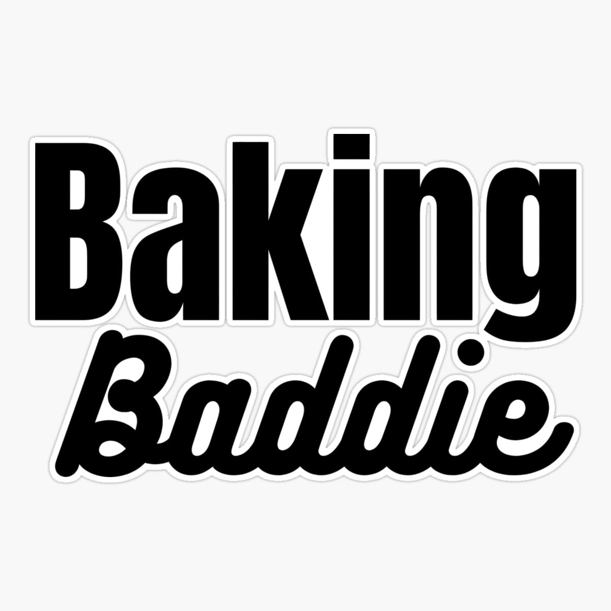 Maneki Baking Baddie Sticker, Phone Decal Water Bottle Stickers Car ...