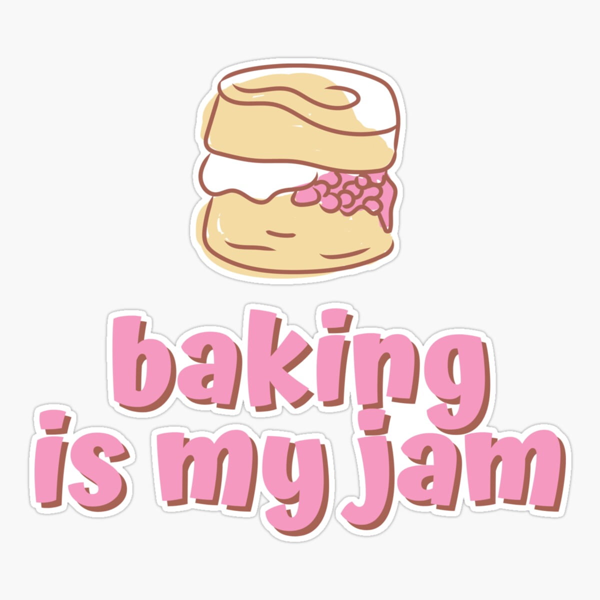 Maneki Baking Is My Jam Sticker, Phone Decal Water Bottle Stickers Car ...