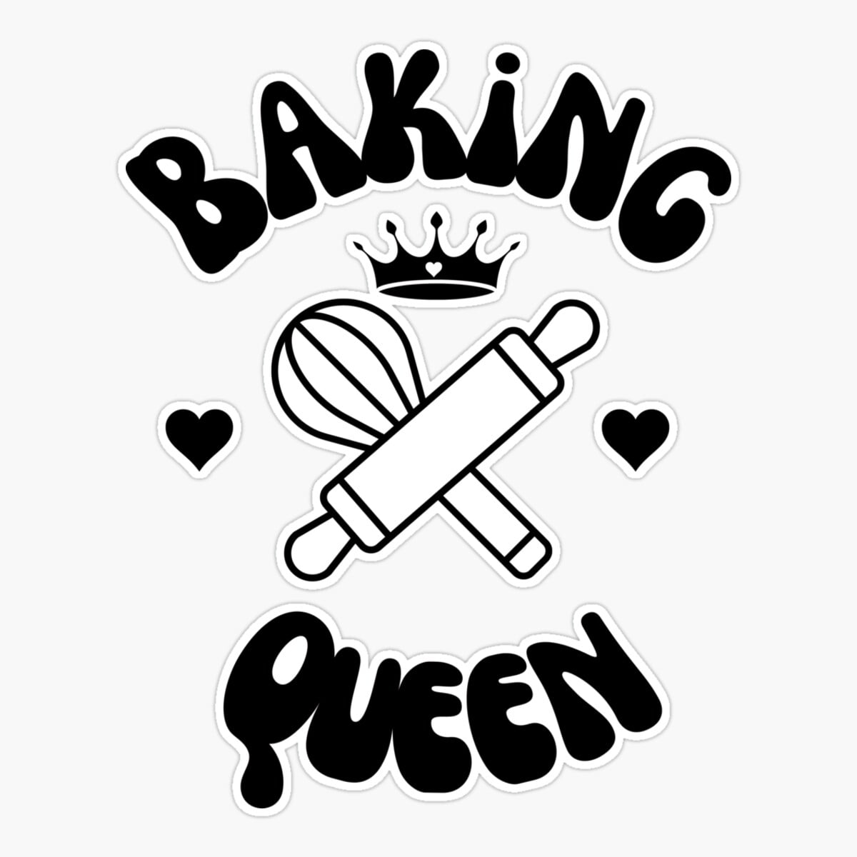 Maneki Baking Queen Baker Bakery Theme Sticker, Phone Decal Water ...