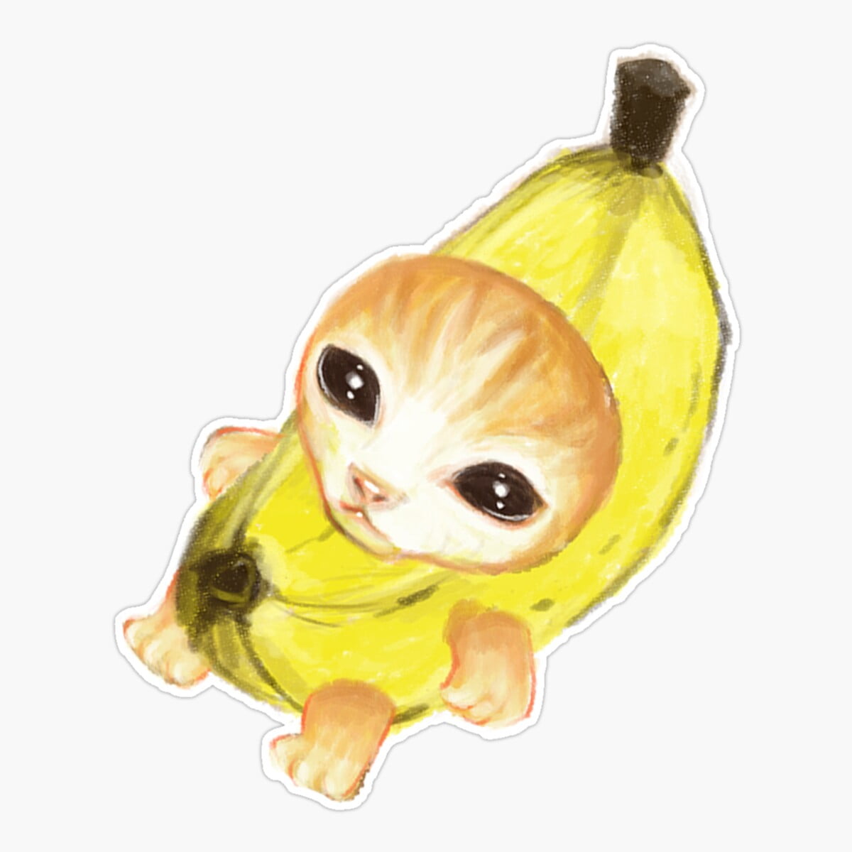 Maneki Banana Cat Er | Fruity Cats By Ditzy Market Er, Phone Decal ...