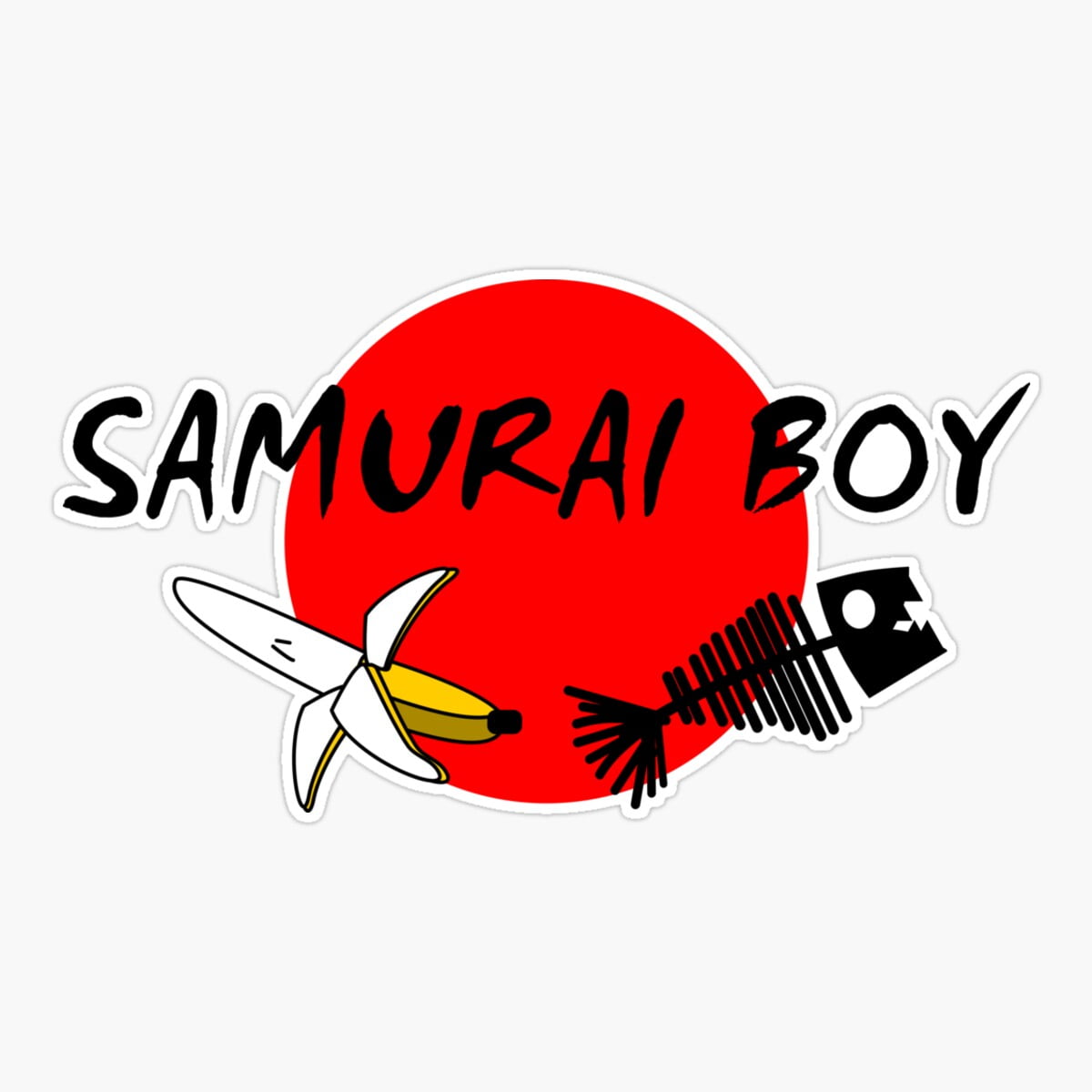 Maneki Banana Ish: Samurai Boy Er, Phone Decal Water Bottle Stickers ...