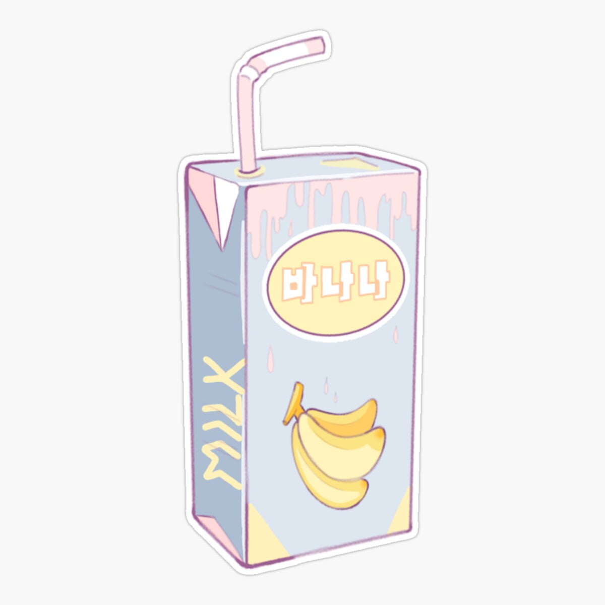 Maneki Banana Milk Box Er, Phone Decal Water Bottle Stickers Car Decals ...
