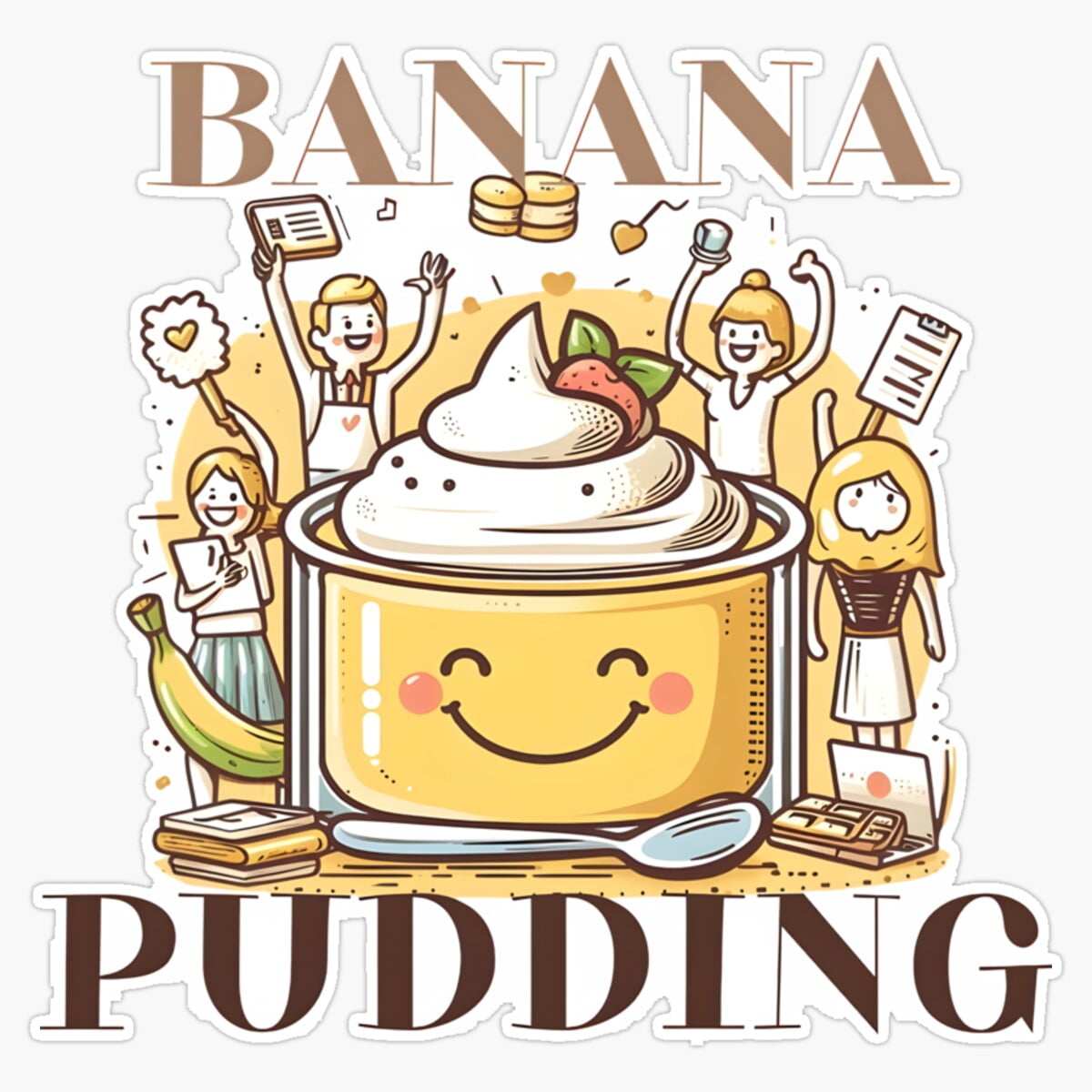 Maneki Banana Pudding Er, Phone Decal Water Bottle Stickers Car Decals ...