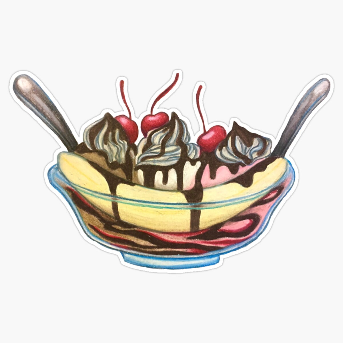 Maneki Banana Split Er, Phone Decal Water Bottle Stickers Car Decals ...