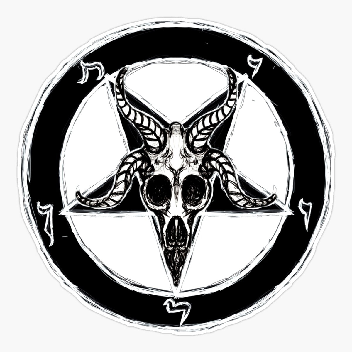 Maneki Baphomet Er, Phone Decal Water Bottle Stickers Car Decals, Funny ...