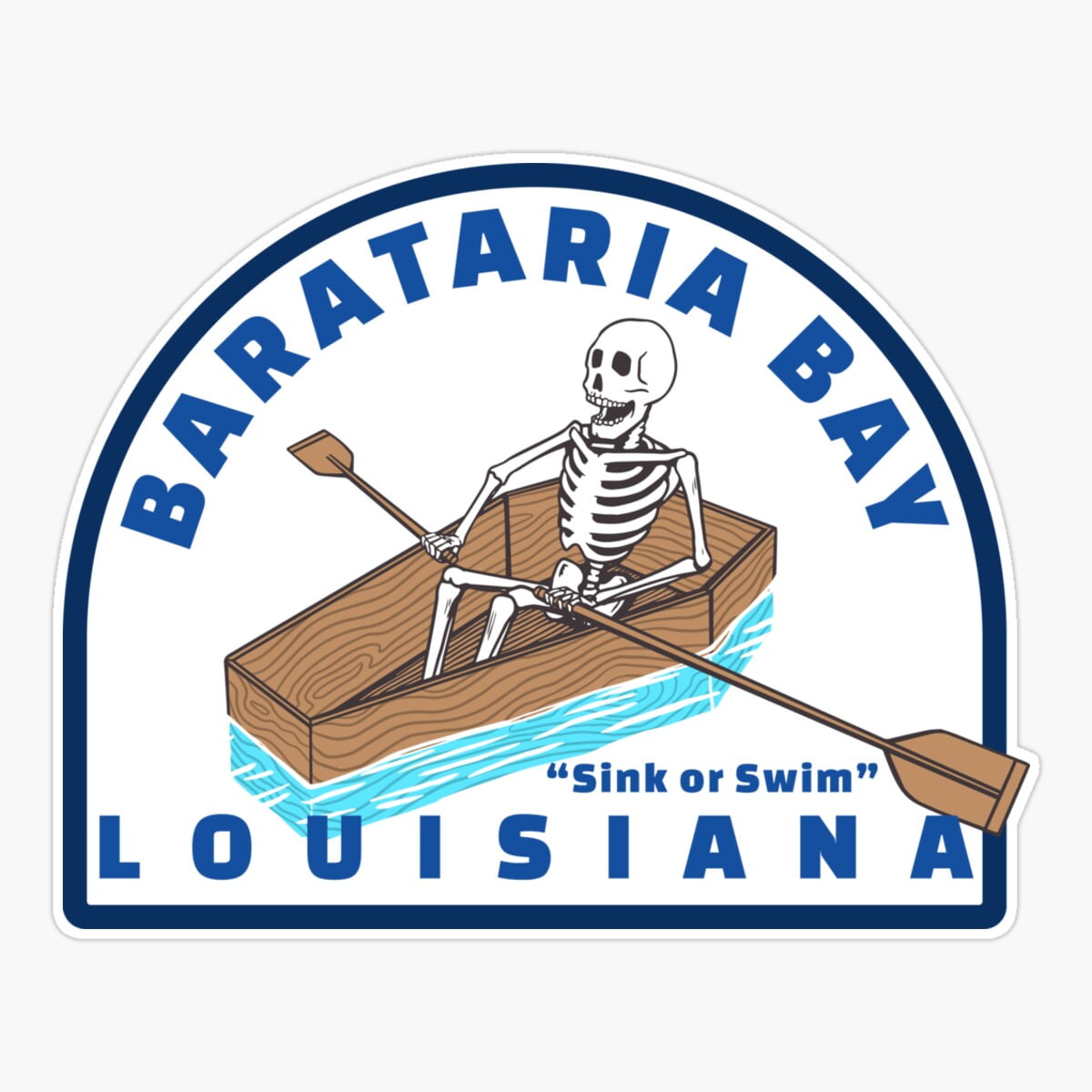 Maneki Barataria Bay, Louisiana Sticker, Phone Decal Water Bottle ...