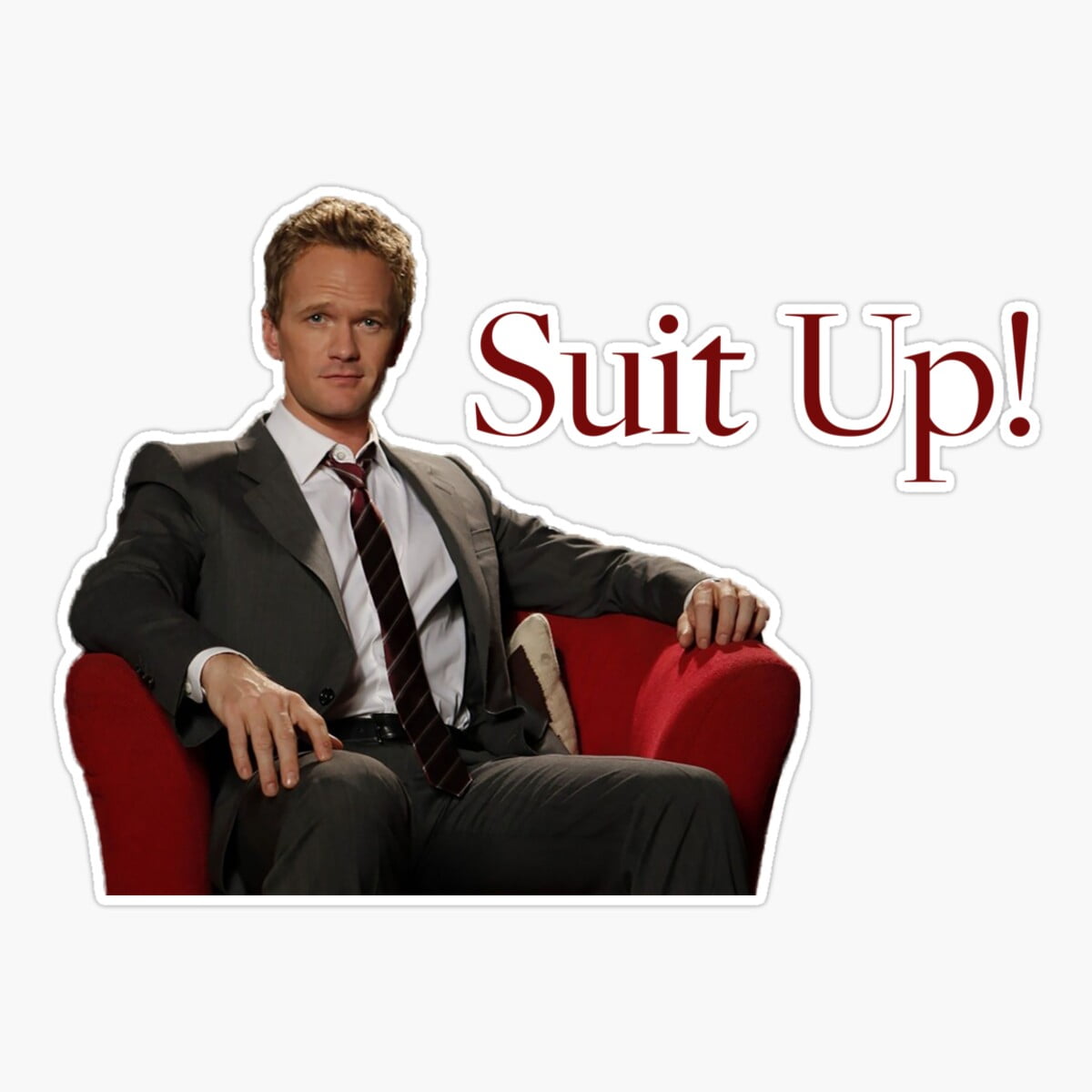 Maneki Barney Stinson- Suit Up Er, Phone Decal Water Bottle Stickers ...