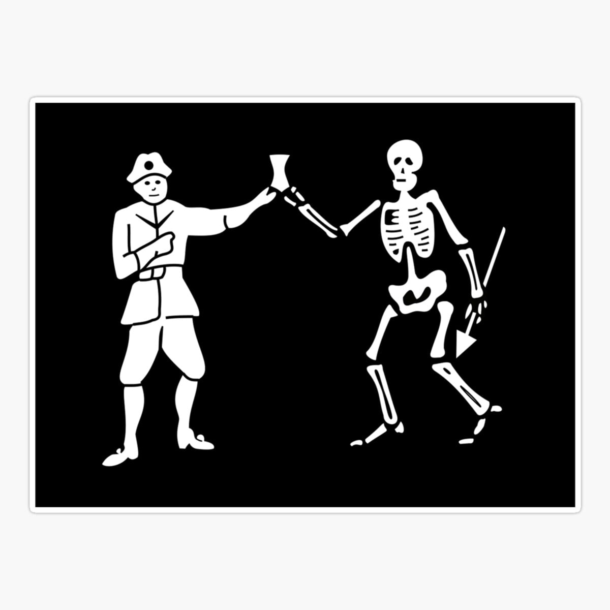 Maneki Bartholomew Roberts Pirate Lag Er, Phone Decal Water Bottle ...