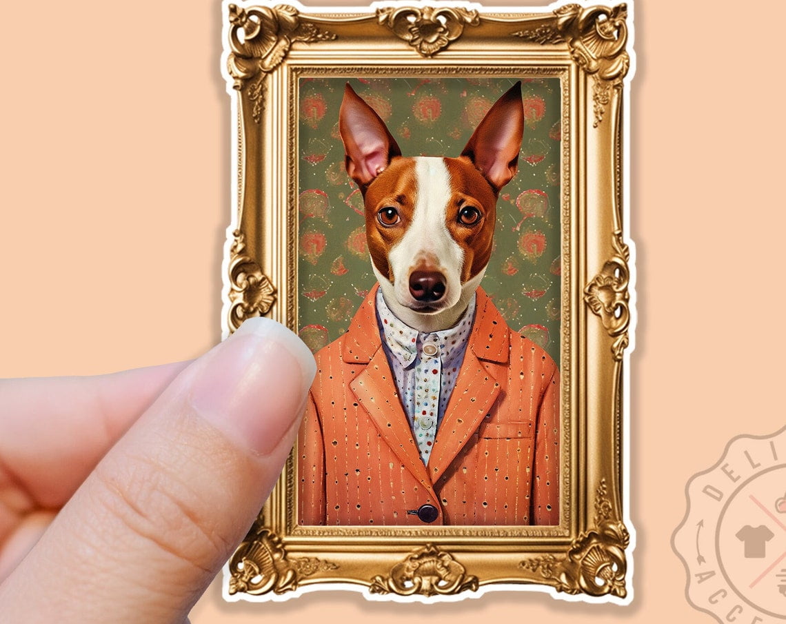 Maneki Basenji Er For Basenji Lovers, Basenji Portrait, Cute Vinyl Dog ...