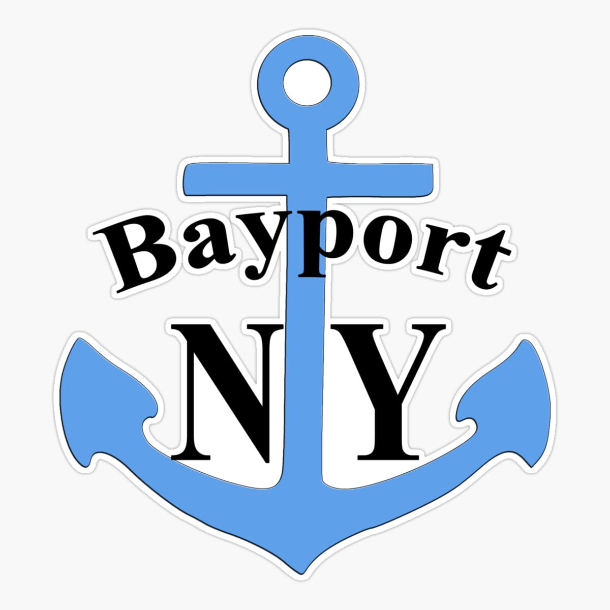 Maneki Bayport Ny Anchor - Hardy Boys Sticker, Phone Decal Water Bottle ...