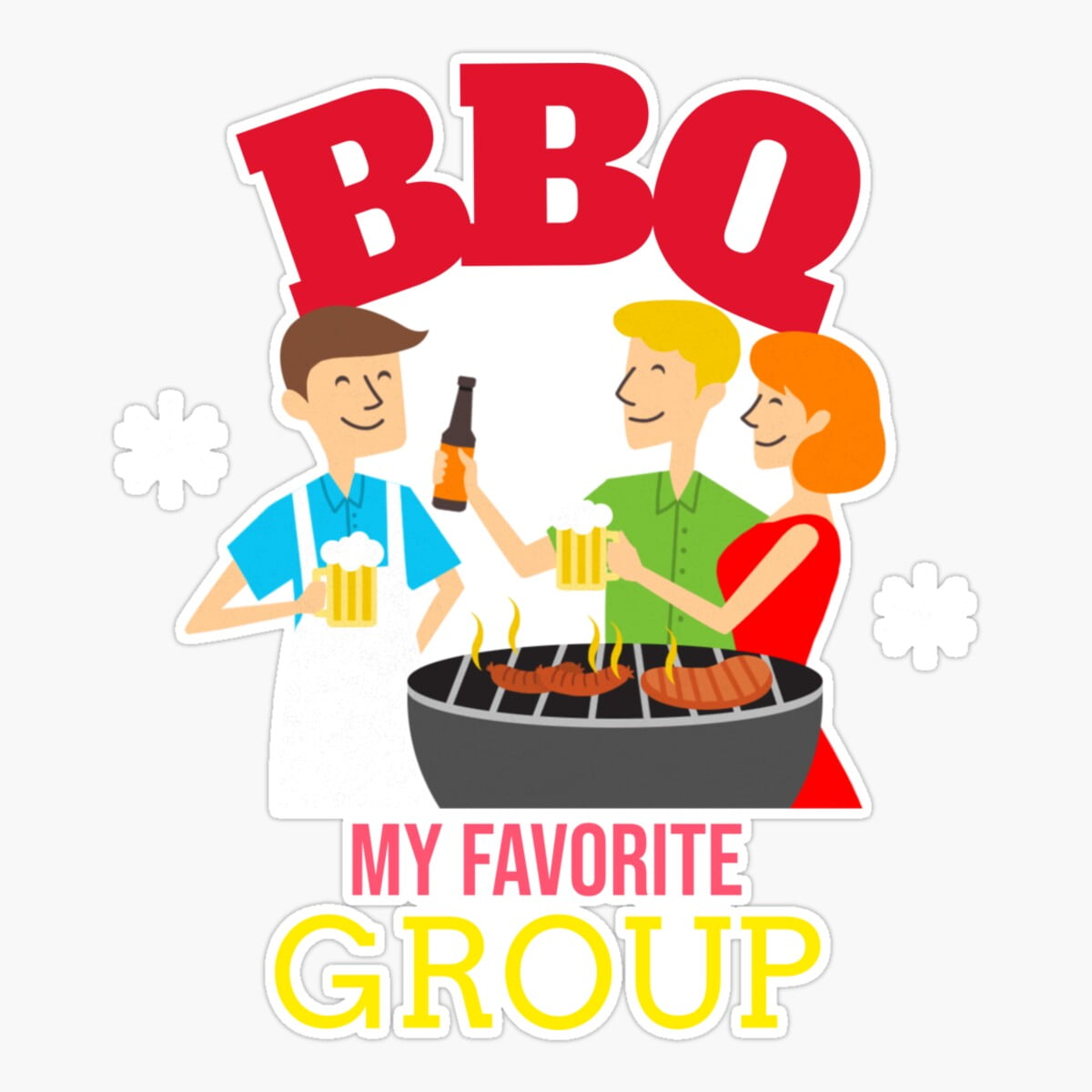 Maneki Bbq: My Avorite Group Bbq Cooking Sticker, Phone Decal Water ...