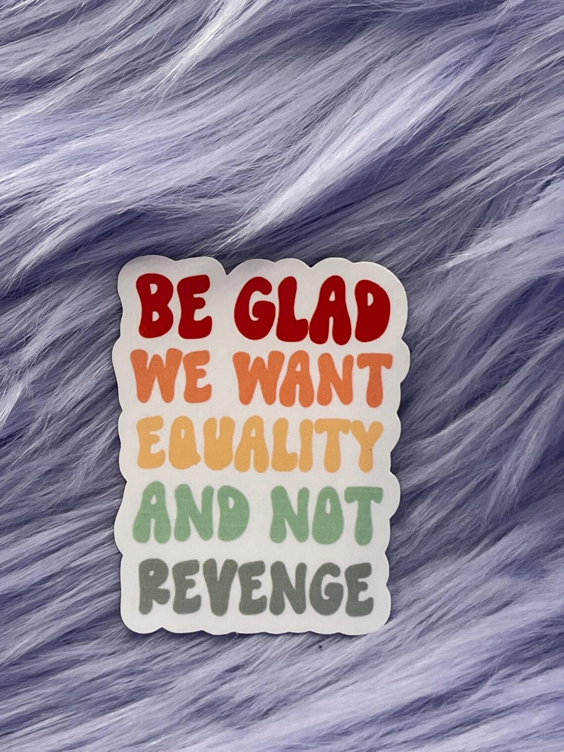 StickerCraft Be Glad We Want Equality Er, Social Justice Er, Funny Er ...