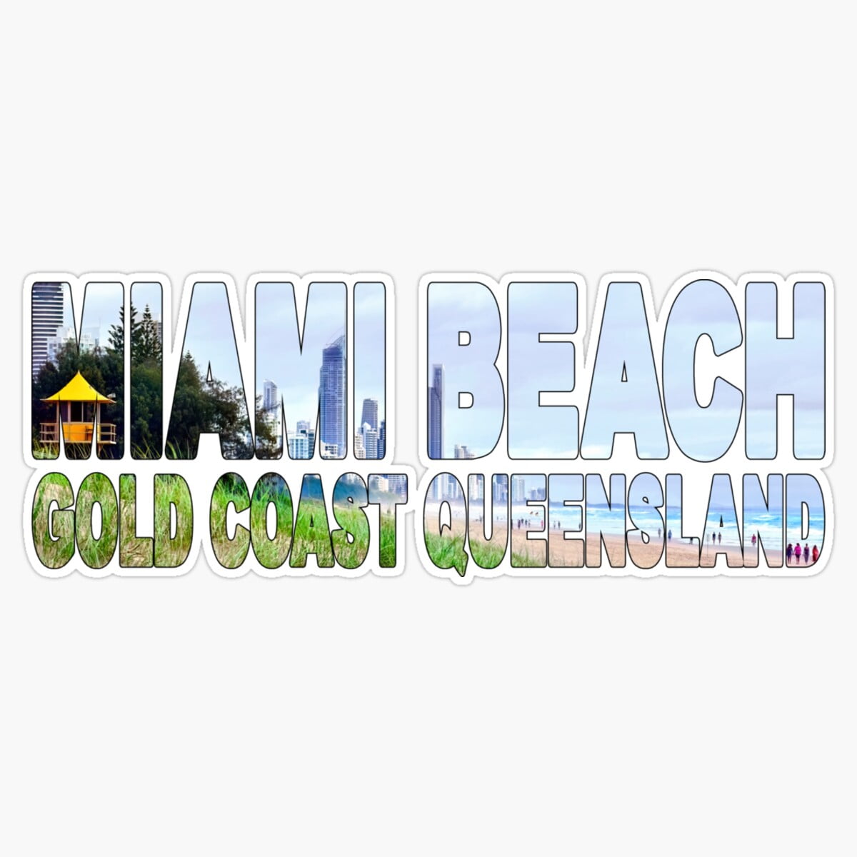 Maneki Beach Gold Coast Queensland - Australia Er, Phone Decal Water ...