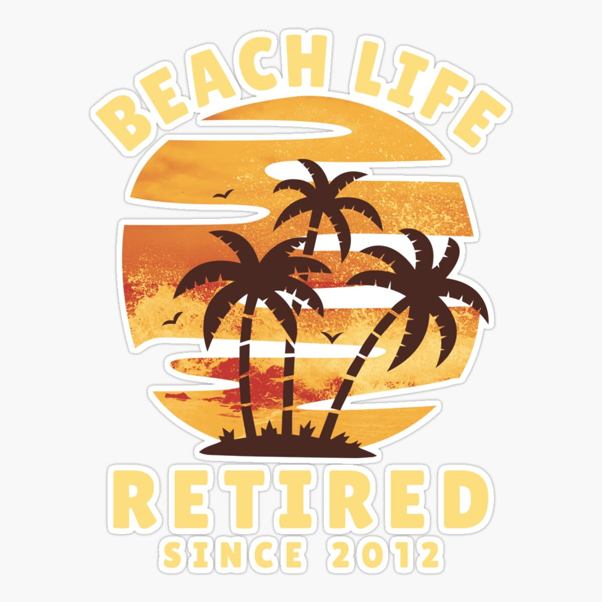 Maneki Beach Life Retired Since 2012 Er, Phone Decal Water Bottle ...