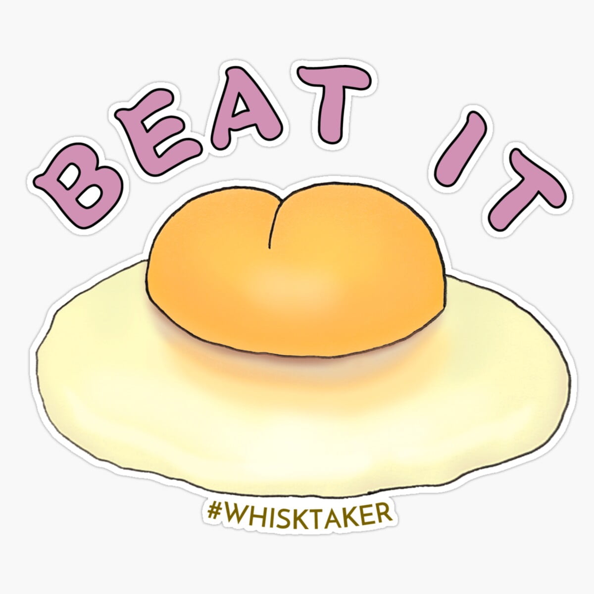 Maneki Beat It Egg Doodle - Funny Baking Hobby Pun Whisk Taker Er ...