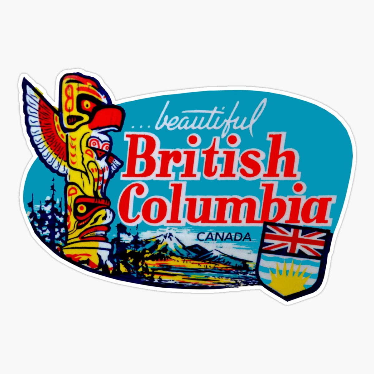 Maneki Beautiul British Columbia Bc Vintage Travel Decal Er, Phone ...