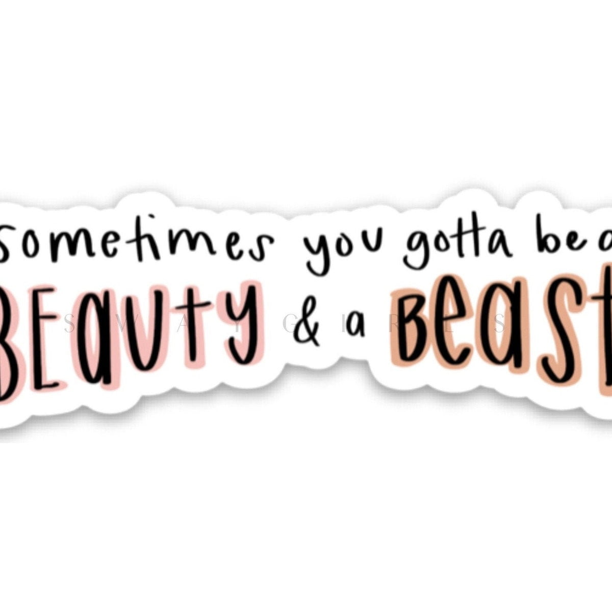 Maneki Beauty & The Beast Sticker Feminist Stickers Good Sticker Quotes ...