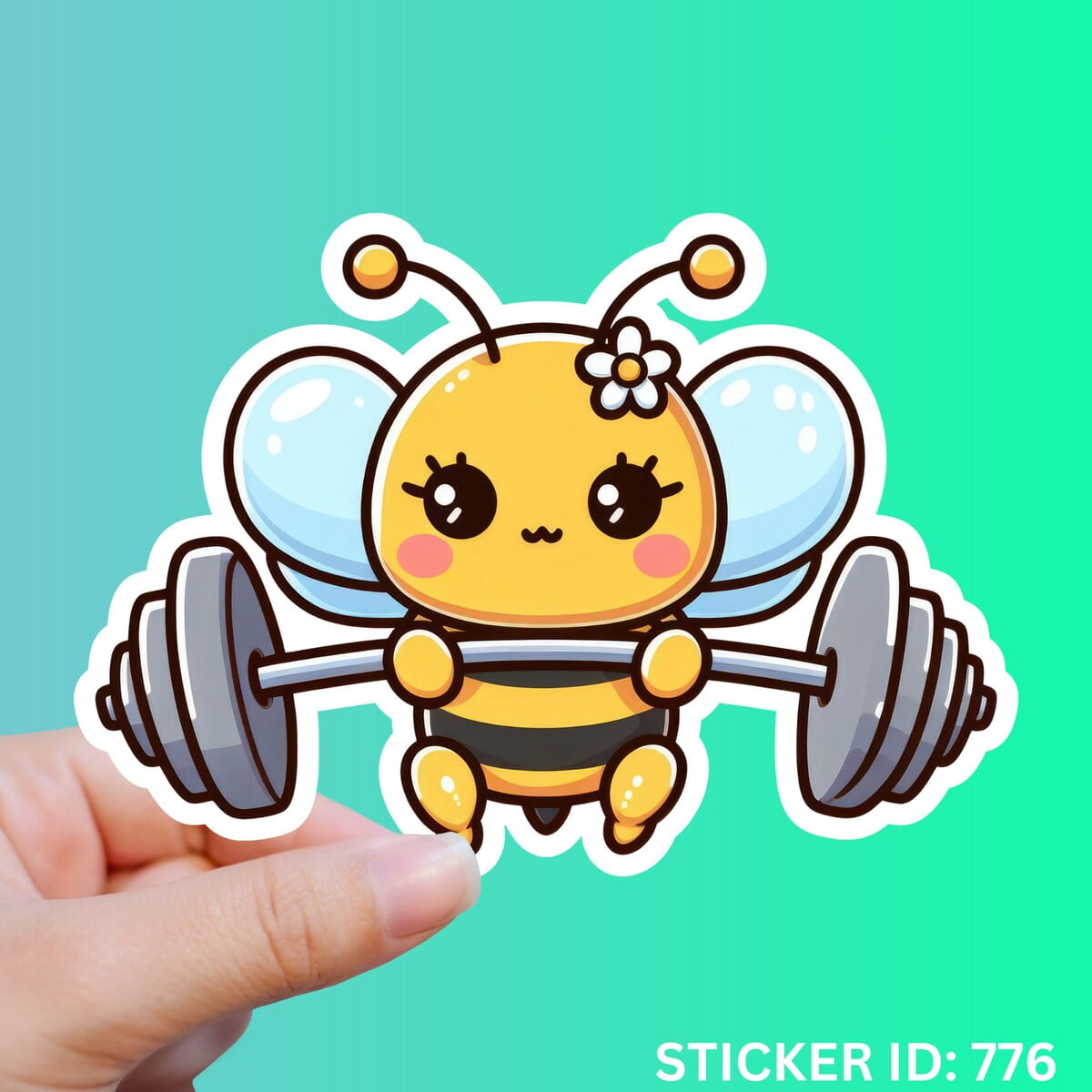 Maneki Bee Lifting Sticker Gym Sticker Gym Gift Weight Lifting Gym ...