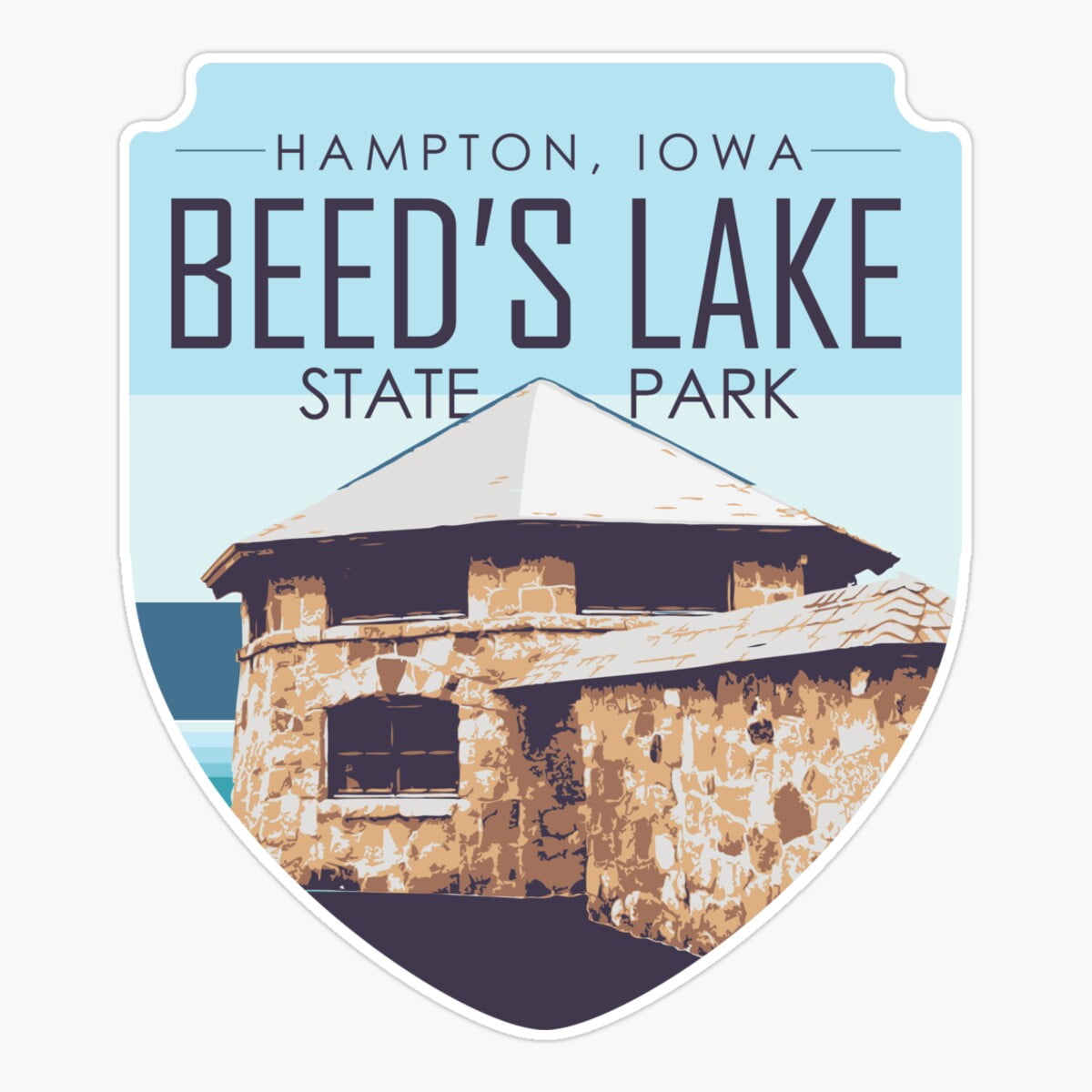 Maneki Beed'S Lake State Park Er, Phone Decal Water Bottle Stickers Car ...