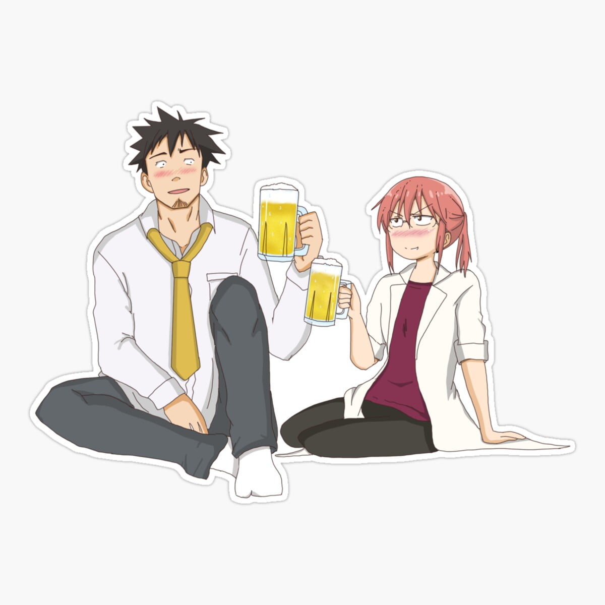 Maneki Beer Buddies - Kobayashi And Takahashi Er, Phone Decal Water ...