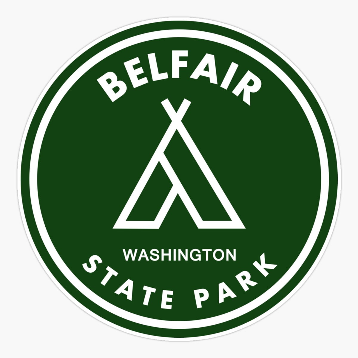 Maneki Belair State Park Washington Tent Er, Phone Decal Water Bottle ...