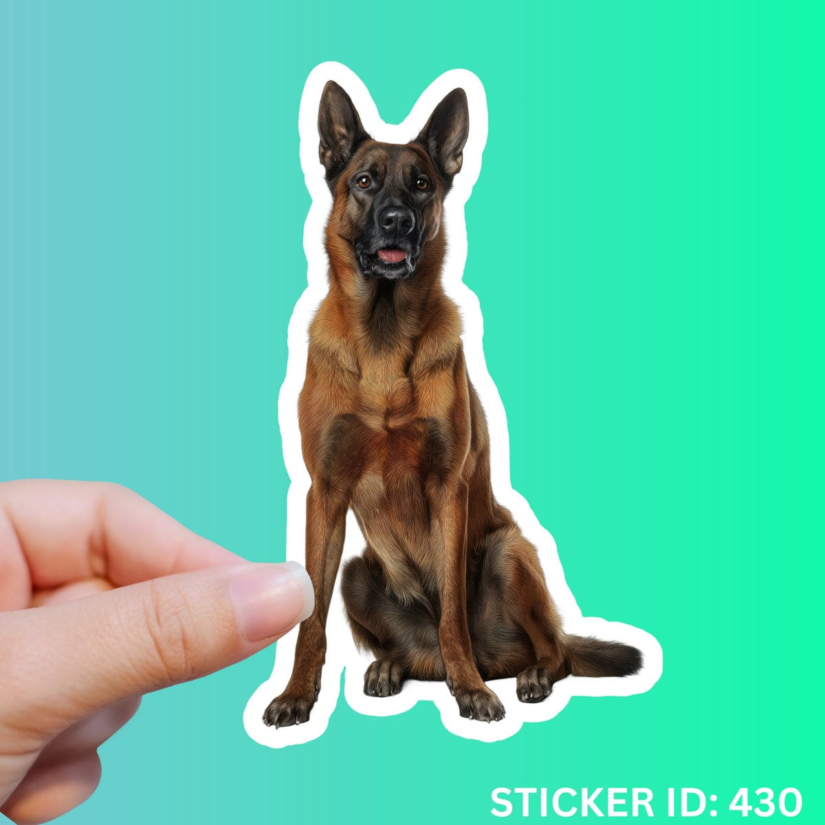 Maneki Belgian Malinois Sticker Usa Sticker Dogs Gifts For Dad Police ...