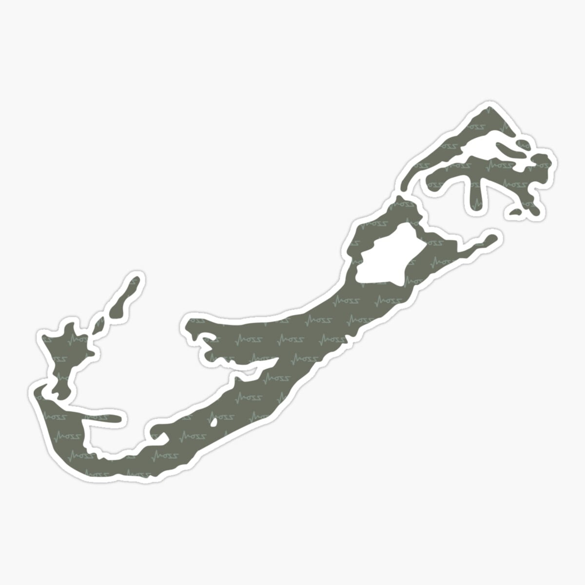 Maneki Bermuda Island Moss Sticker, Phone Decal Water Bottle Stickers ...