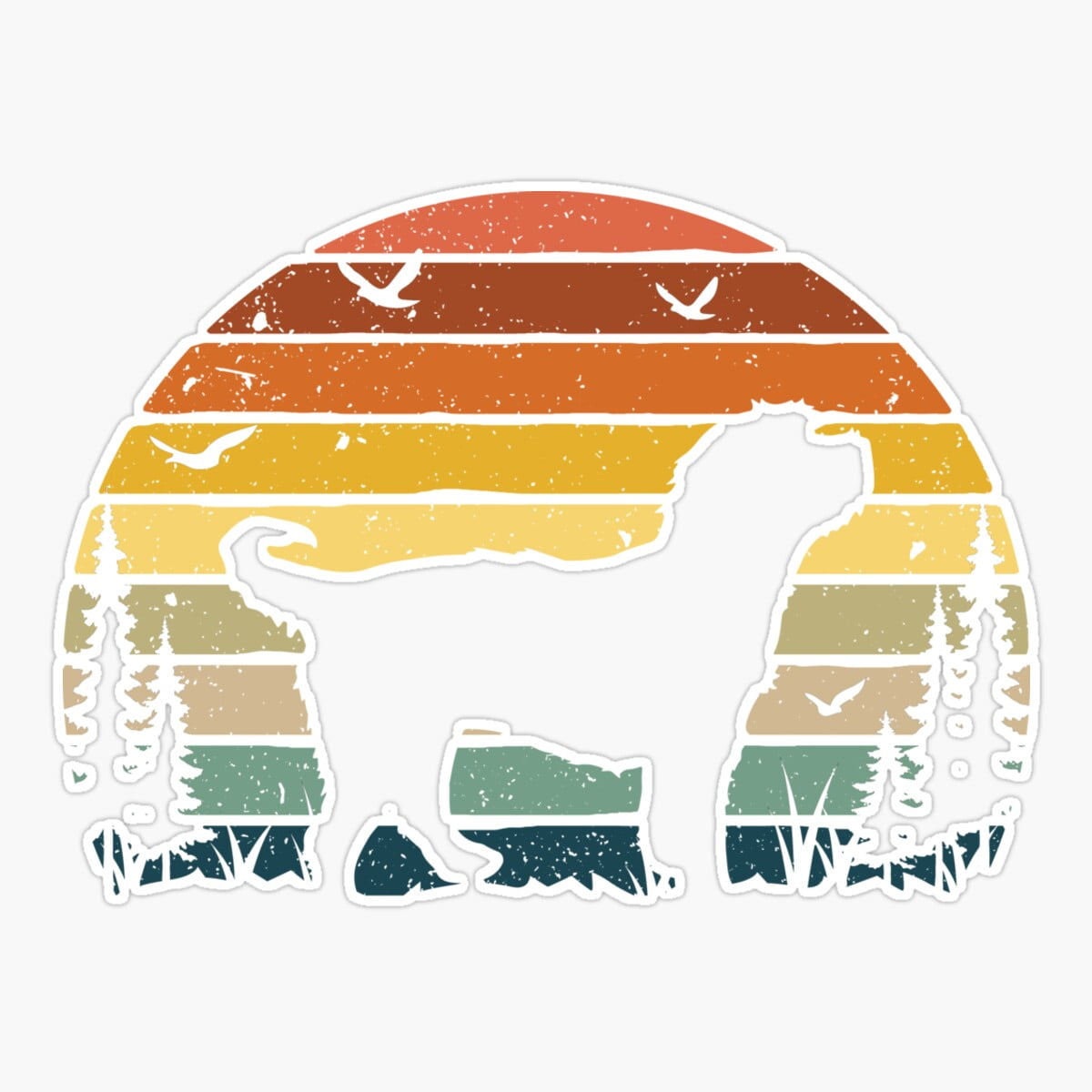 Maneki Bernedoodle Dog Retro Vintage Er, Phone Decal Water Bottle ...