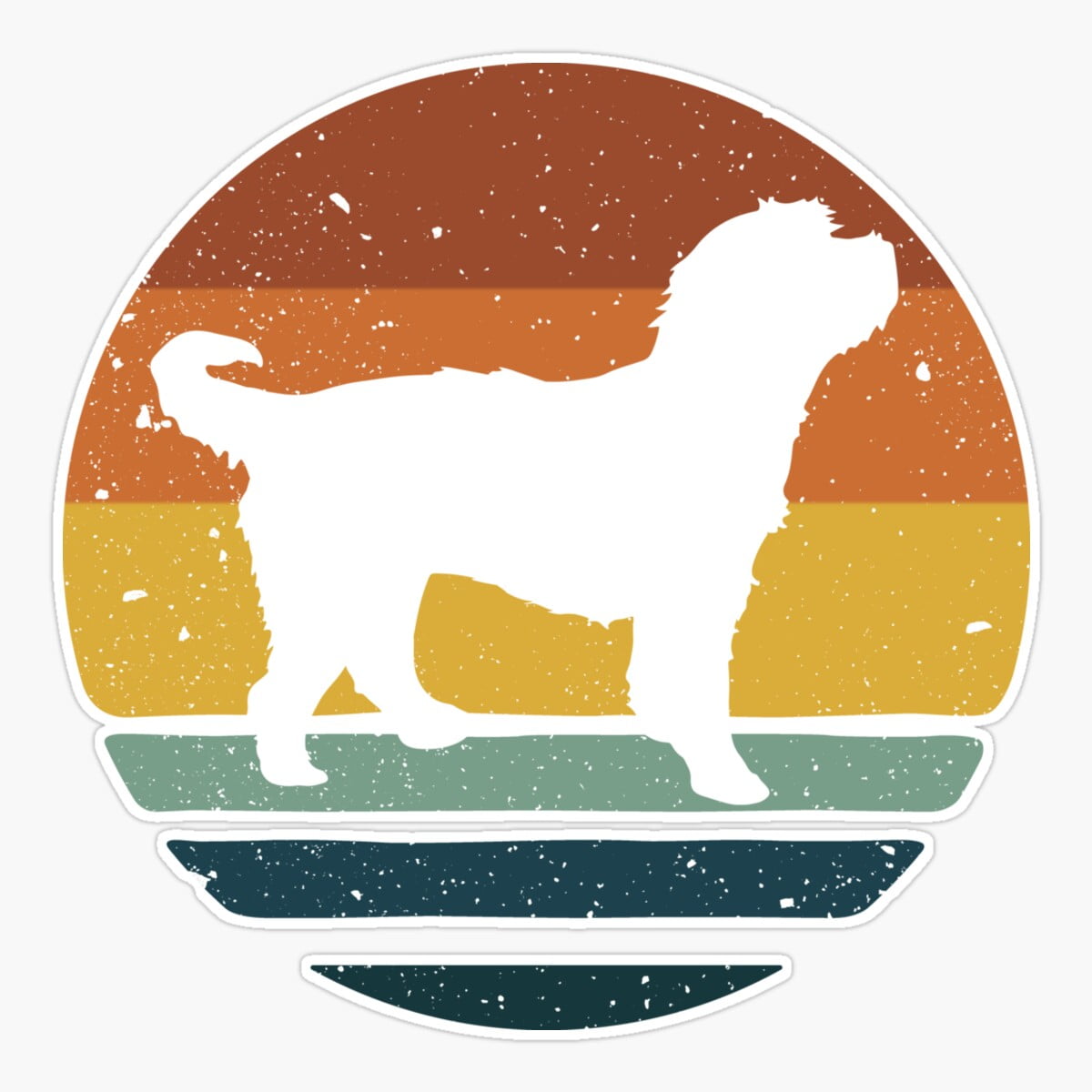 Maneki Bernedoodle Retro Vintage Er, Phone Decal Water Bottle Stickers ...