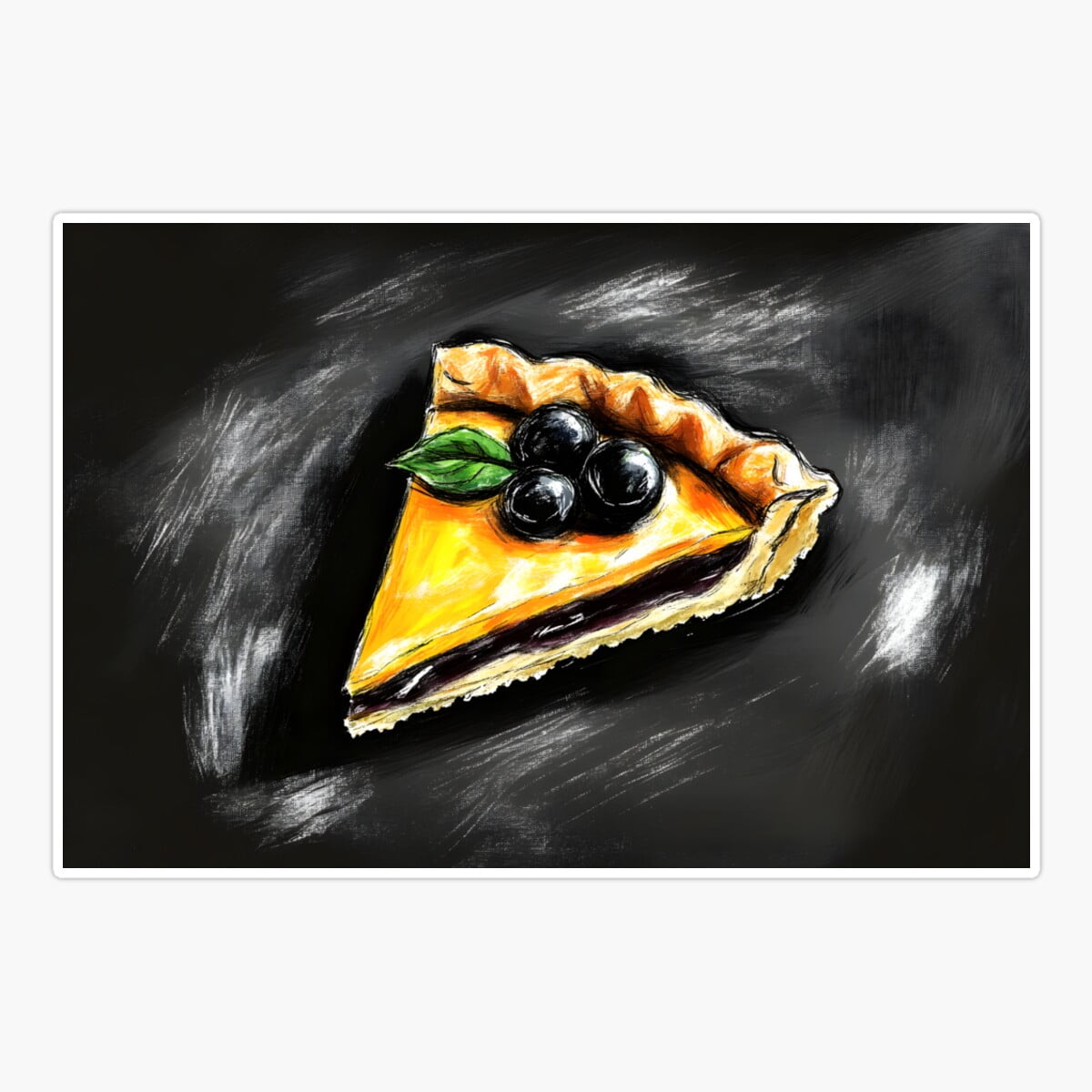 Maneki Berry Bliss Slice - Vibrant Pie With Dark Berries And Lush Green ...