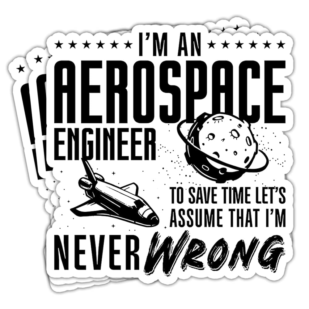 Maneki Best Aerospace Engineer Ever Sticker Funny Aerospace Tech ...