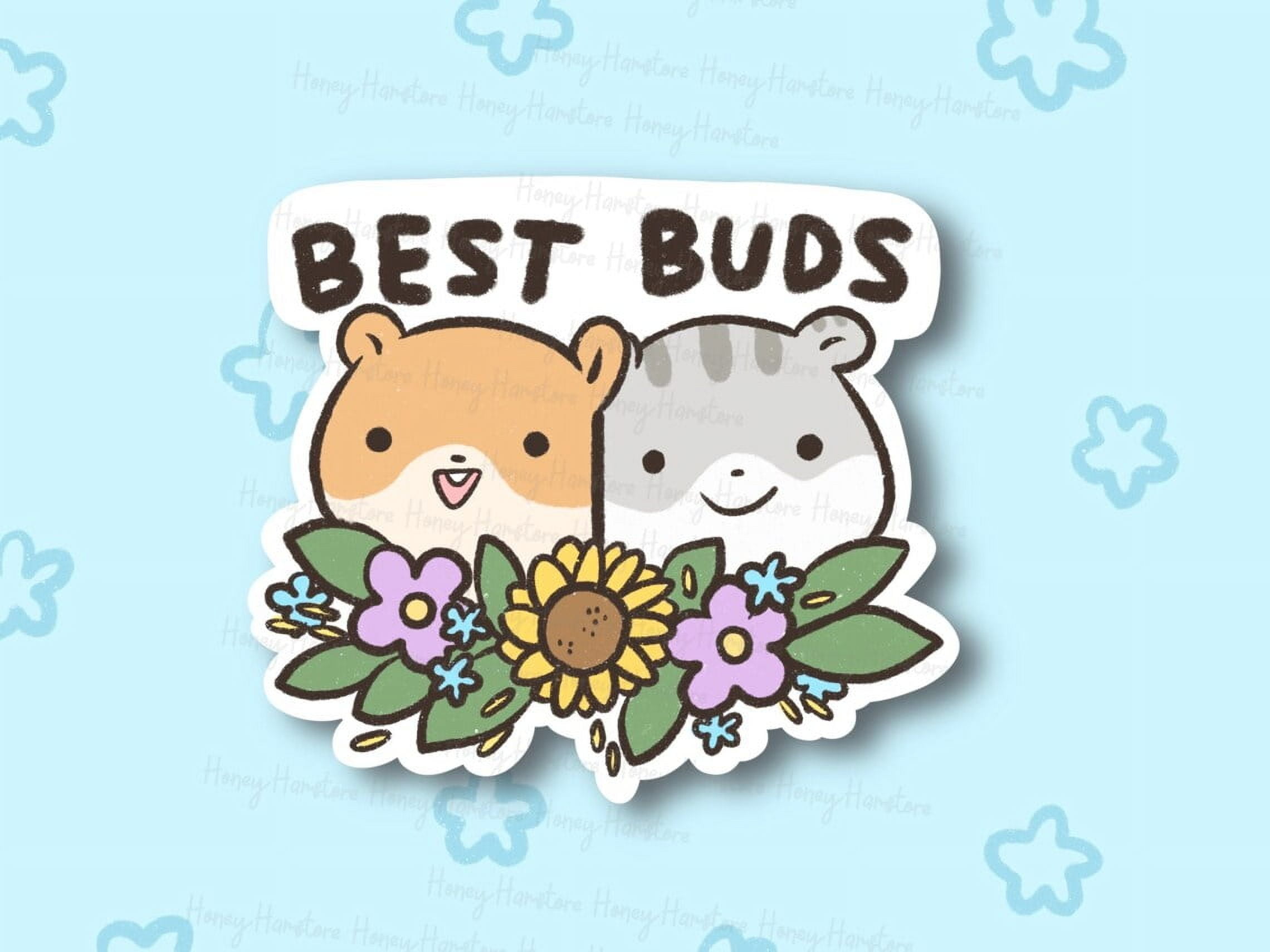 Maneki Best Buds Best Friends | Funny Cute Hamster Er | Laminated ...