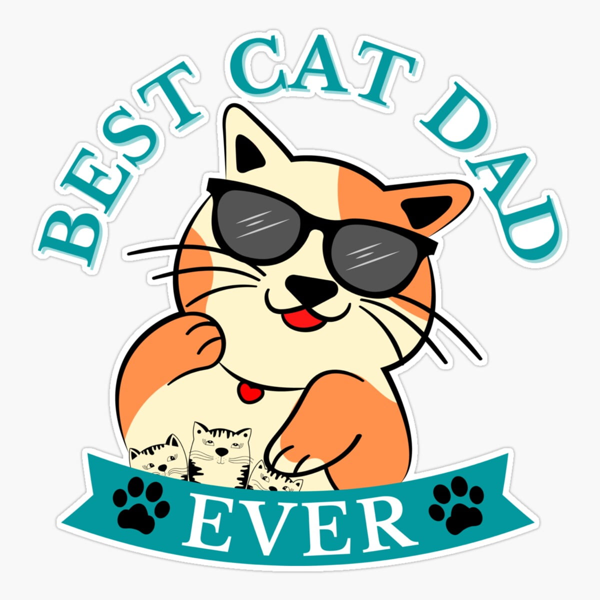 Maneki Best Cat Dad Ever, Best Cat Daddy, Cat Daddy Pajamas, Cat Lover ...