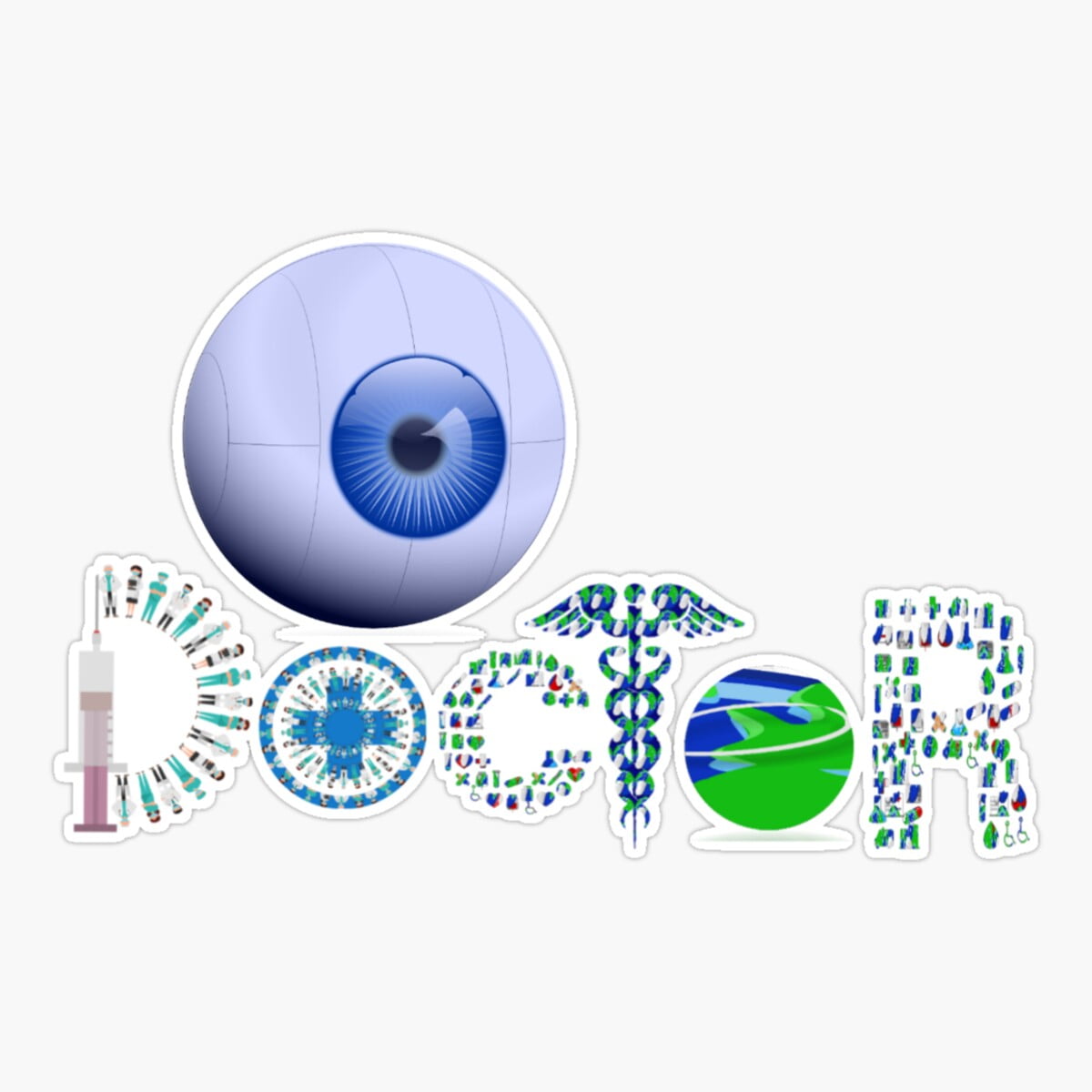 Maneki Best Eye Doctor Er, Phone Decal Water Bottle Stickers Car Decals ...