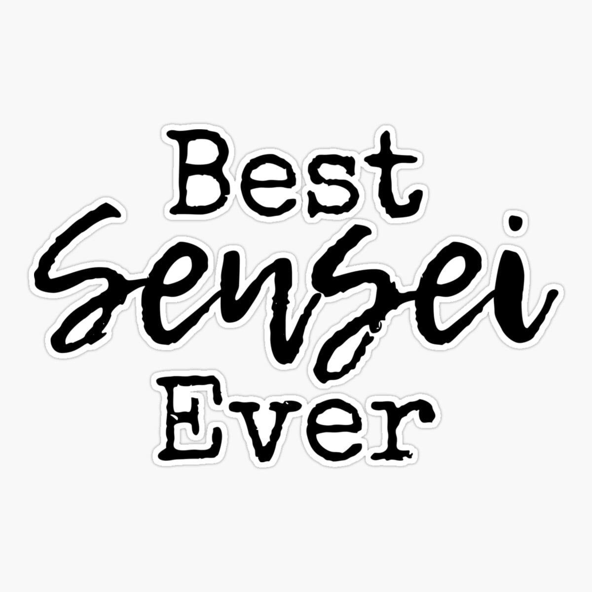 Maneki Best Sensei Ever, Martial Arts Teacher Er, Phone Decal Water ...