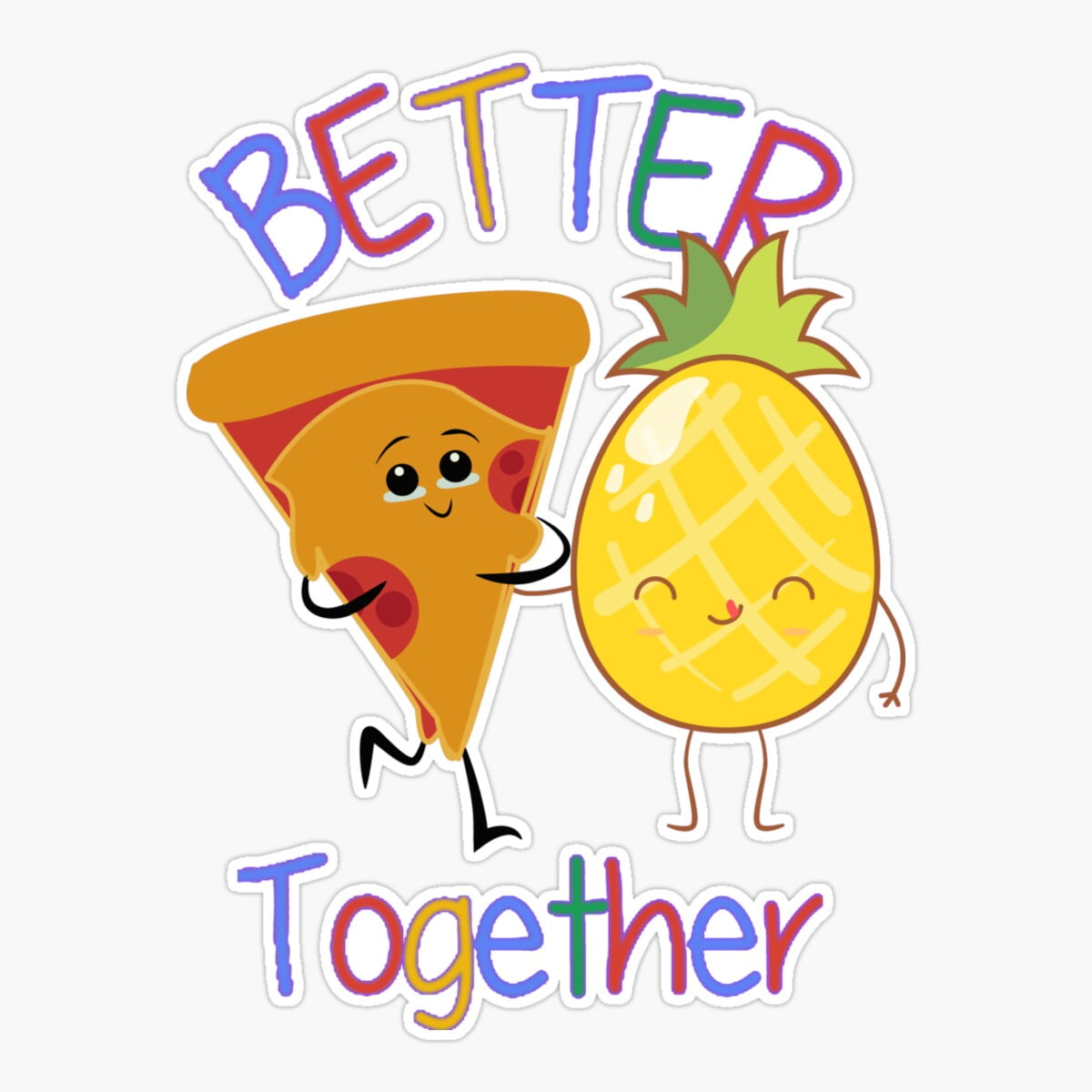 Maneki Better Together Pineapple Funny Couple Er, Phone Decal Water ...