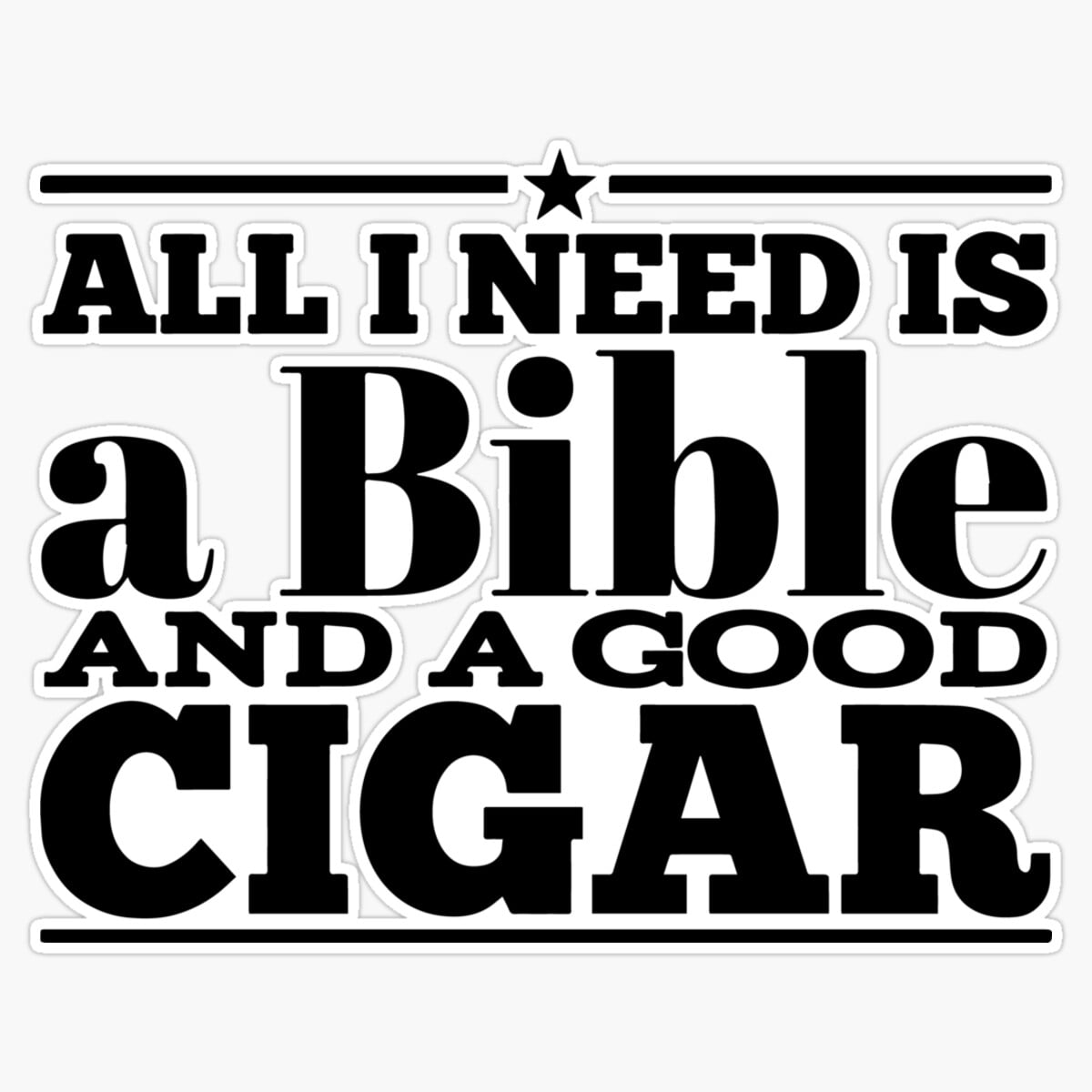 Maneki Bible And Cigar Er, Phone Decal Water Bottle Stickers Car Decals ...