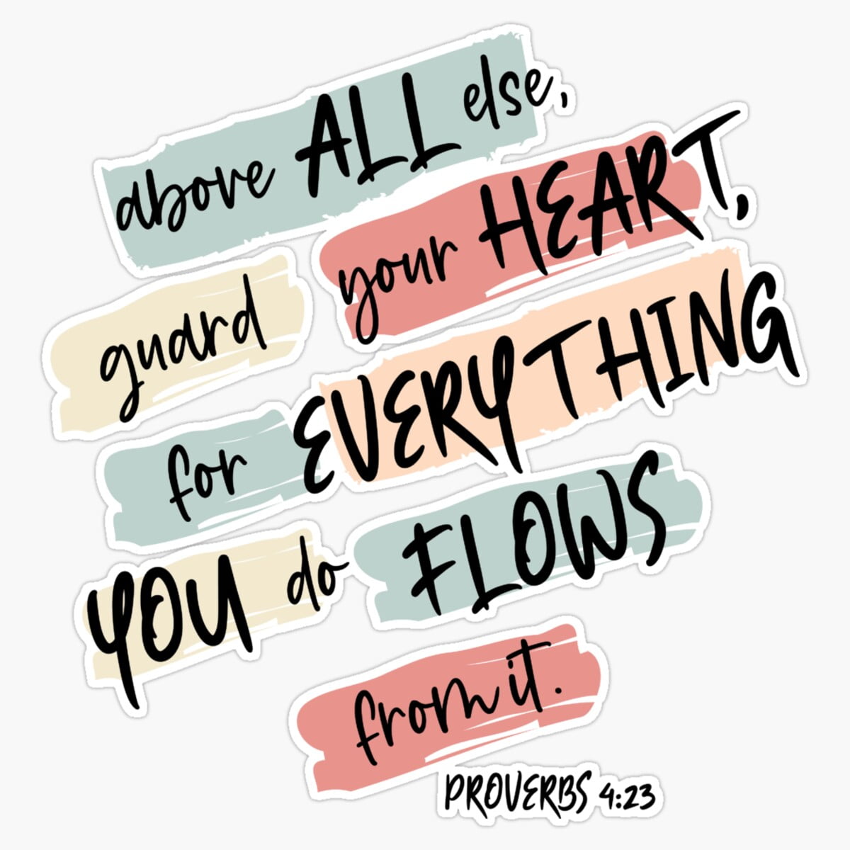 Maneki Bible Verse - Guard Your Heart - Scripture Gift - Proverbs 4:23 ...